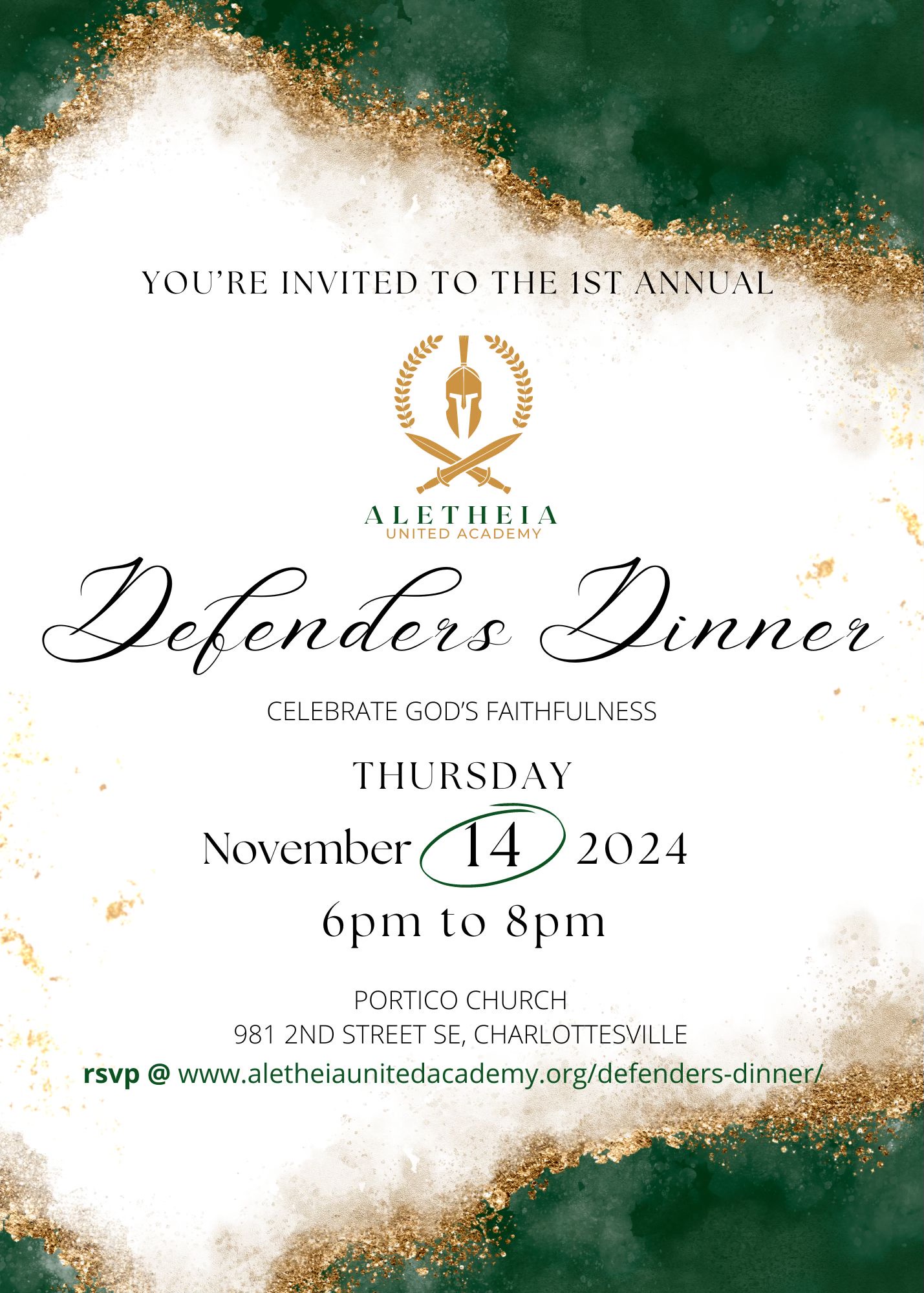 Defenders Dinner - Aletheia United Academy